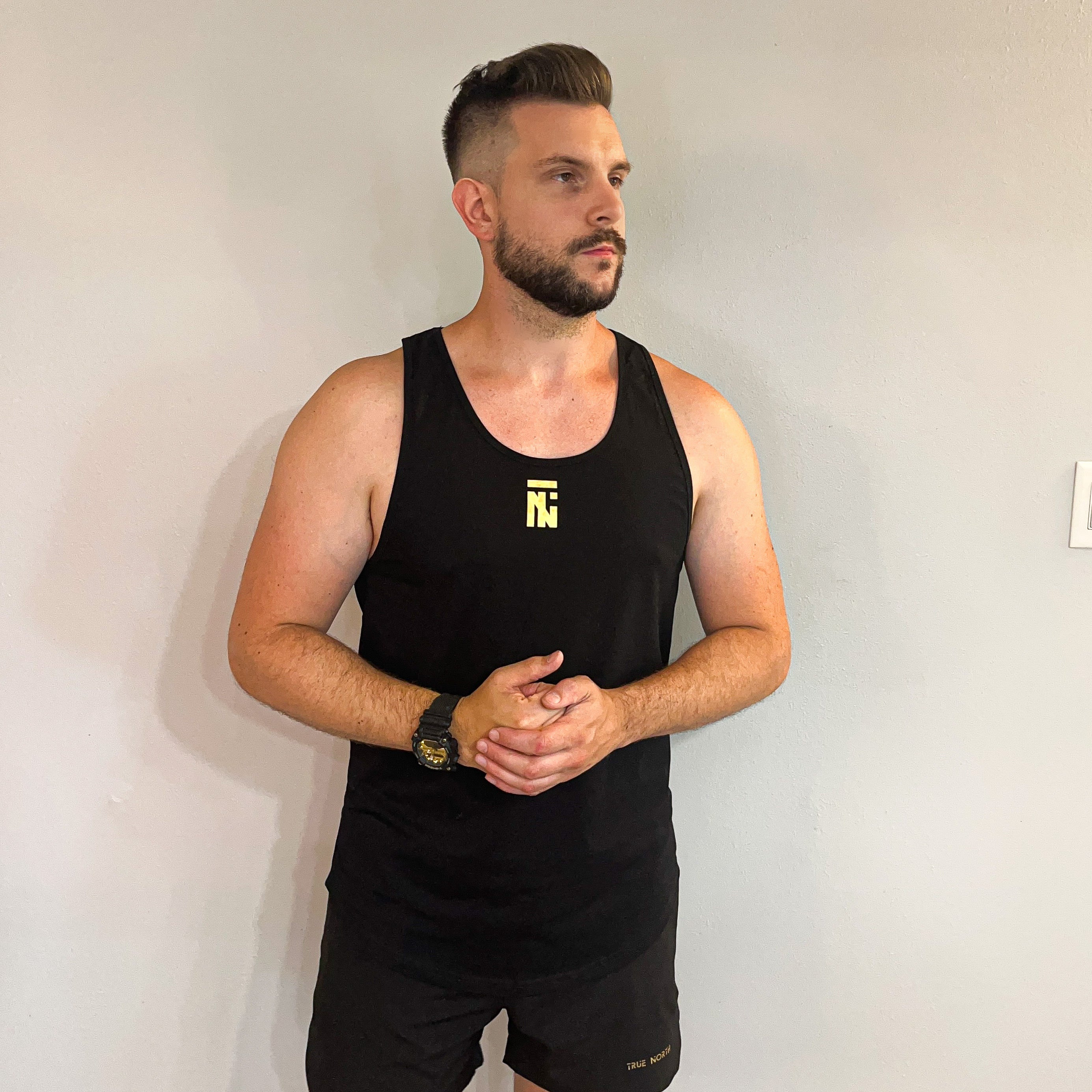 True North Emblem Tank Black - Gold Shard – True North Sportswear Canada